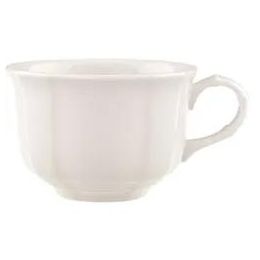 Villeroy & Boch Tasse VILLEROY & BOCH "Teetasse Manoir 130 ml wei&szlig;", wei&szlig;, Porzellan, Trinkgef&auml;&szlig;e, Tasse