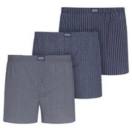 Webboxer Jockey "Web-Boxershorts Boxer Woven 3er Pack", Herren, Gr. XXL, blau (dunkelblau), Obermaterial: 100% Baumwolle CO., Unterhosen