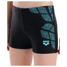 Badehose arena "B arena KIKKO SWIM SHORT", Jungen, Gr. 164 (158), N-Gr, schwarz, water, Obermaterial: 80% Polyamid, 20% Elasthan, Badehosen Badehose