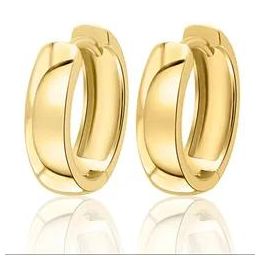 Paar Creolen ONE ELEMENT "Ohrringe Creolen aus 585 Gelbgold &Oslash; 15,0 x 4,0 mm", gold, Ohrringe, Damen, Damen, Gelbgold 585 Gold, Gelbgold 585, Gold, Harmonisch gestaltet &ndash; ruhiges Design mit feinem Ausdruck