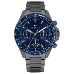 Multifunktionsuhr Tommy Hilfiger "CLARK", schwarz, blau, Armbanduhren, Herren, Quarzuhr, Armbanduhr, Herrenuhr, Edelstahlarmband, analog