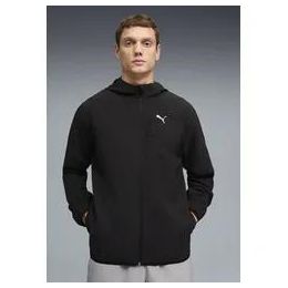 Kapuzensweatjacke Puma "M PWRTRAIN STRETCH WOVEN JACKET", Damen, Gr. XL, Puma schwarz, new cat color, Obermaterial: 87% Polyester, 13% Elasthan, regular fit normal, angesetztes B&uuml;ndchen, Sweatjacken, mit Kapuze, f&uuml;r Training und sportliche Aktivit&auml;ten, Regular Fit