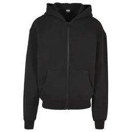 Kapuzenpullover Urban Classics "Urban Classics Herren Ultra Heavy Zip Hoody", Herren, Gr. M, schwarz, 100% Baumwolle, unifarben, oversize, ohne Ausschnitt, Pullover Kapuzenpullover