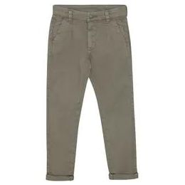 Chinohose Minymo "Chinohose MIPants Twill", Jungen, Gr. 128, N-Gr, braun (timber wolf), Obermaterial: 97% Baumwolle CO. 3% Elasthan EL., Hosen Chinohose