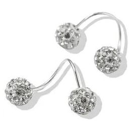 Paar Ohrstecker Firetti "Schmuck Geschenk Silber 925 Ohrschmuck Ohrringe", silberfarben, kristallwei&szlig;, kristallwei&szlig;, Ohrringe, Damen, 6mm, Silber 925 (Sterlingsilber), Made in Germany - mit Zirkonia (synth.)