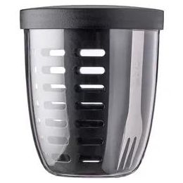 Lunchbox Mepal "Fruitpot Ellipse 600 ml", schwarz (nordic schwarz), Lebensmittelaufbewahrungsbeh&auml;lter, Lunchbox