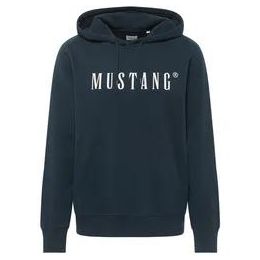 Sweatshirt Mustang "Sweatshirt Style Bronson", Herren, Gr. L, blau (dunkelblau), Obermaterial: 100% Baumwolle CO., Sweatshirts Sweatshirt