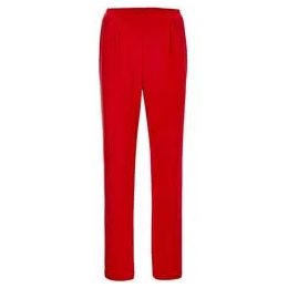 Schlupfhose GOLDNER "Trageangenehme Jerseyhose Martha mit Bundfalten", Damen, Gr. 46, N-Gr, rot, Obermaterial: 95% Polyester PES. 5% Elasthan EL., festlich, normal, Hosen Schlupfhose, Ohne