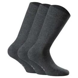 Kurzsocken Rohner Socks "Socken cotton II 3-er Pack 3er Pack", Herren, Gr. 35-38, grau (anthrazit), Obermaterial: 80% Baumwolle CO. 17% Polyamid PA. 3% Elasthan EL., Socken