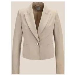 Madeleine Mode Jackenblazer MADELEINE "Blazer Kurzblazer mit Leinen", Damen, Gr. 44, blau (kitt), Obermaterial: 70% Lyocell CLY. 30% Leinen LI., Modern, normal, Blazer