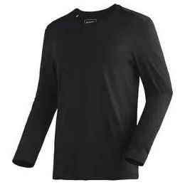 Langarmshirt Maier Sports "Tight Long Tee M", Herren, Gr. XXL, schwarz, 93% Polyamid, 7% Elasthan, Rundhals, Shirts Langarmshirt