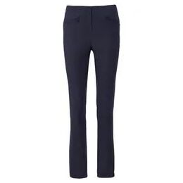2-in-1-Hose GOLDNER "Elegante Stretchhose mit Schlupfbund", Damen, Gr. 54, N-Gr, blau (marine), Obermaterial: 76% Viskose CV. 21% Polyamid PA. 3% Elasthan EL., normal, Hosen, Ohne