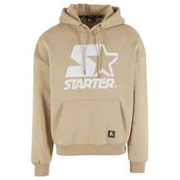 Kapuzenpullover STARTER Black Label "Starter Black Label Starter Oversized Logo Hoodie", Herren, Gr. M, dustysand, 70% Baumwolle, 30% Polyester, mehrfarbig, oversize, ohne Ausschnitt, Pullover Kapuzenpullover