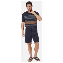 Shorty Babista "Kurzer Schlafanzug HALMIN", Herren, Gr. M, blau (dunkelblau), Obermaterial: 100% Baumwolle CO., Homewear-Sets Shorty