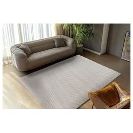 Teppich Kayoom "Kierk 325", helltaupe, B:200cm H:16mm L:290cm, Polyester, Teppiche, Teppich, Weicher Kurzflor, Wohnzimmer