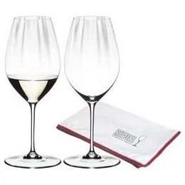 Wei&szlig;weinglas "Rieslinggl&auml;ser inklusive Poliertuch Performance 623 ml 2er Set transparent", bunt (transparent), Glas, RIEDEL THE WINE GLASS COMPANY, Trinkgef&auml;&szlig;e, Wei&szlig;weinglas