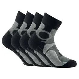 Kurzsocken Rohner Socks "Socken Trekking Quarter 2-er pack 4er Pack", Herren, Gr. 39-42, grau, Obermaterial: 38% Baumwolle CO. 25% Wolle mw. 25% Polyacryl PAN. 10% Polyamid PA. 2% Elasthan EL., Socken