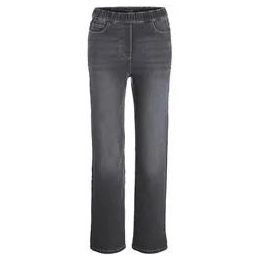 Stretch-Jeans GOLDNER "Kurzgr&ouml;&szlig;e Bequeme Jeanshose VERA", Damen, Gr. 20, K-Gr, grau, Obermaterial: 83% Baumwolle CO. 15% Polyester PES. 2% Elasthan EL., Basic, weit, Jeans, runde Eingriffstaschen