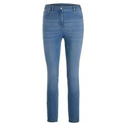 7/8-Hose GOLDNER "Kurzgr&ouml;&szlig;e Slim Fit Jeans BELLA mit Dehnbund", Damen, Gr. 22, K-Gr, blau (hellblau), Obermaterial: 56% Baumwolle CO. 27% Polyester PES. 14% Viskose CV. 3% Elasthan EL., normal, Hosen 7/8-Hose, Ohne