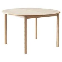 Esstisch HAMMEL FURNITURE "Findahl by Hammel Nohr Designtisch", eiche natur wei&szlig;, B:120cm H:74cm T:120cm, Tische, Esstisch, &Oslash;120 cm, aus massiven Eichenholz, mit Verl&auml;ngerungsfunktion