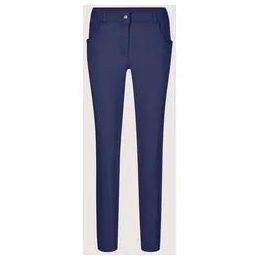 Madeleine Mode Stoffhose MADELEINE "Hose Schlanke Five-Pocket mit Stretch-Komfort", Damen, Gr. 38, N-Gr, blau (nachtblau), Obermaterial: 71% Baumwolle CO. 26% Modal CMD. 3% Elasthan EL., Modern, Hosen Stoffhose, Stretch-Komfort