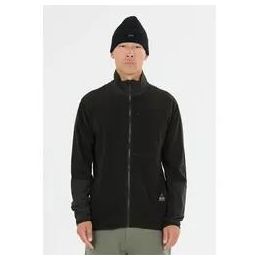 Fleecejacke SOS "Bromo", Herren, Gr. XL, schwarz, 92% Polyamid, 8% Elasthan, unifarben, normal, hoch geschlossener Ausschnitt, Jacken Fleecejacke, mit atmungsaktiver Eigenschaft
