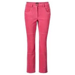 Schlupfhose GOLDNER "Bequeme Samthose mit Wascheffekt", Damen, Gr. 46, N-Gr, rosa (pink), Obermaterial: 98% Baumwolle CO. 2% Elasthan EL., Hosen Schlupfhose, keine/nicht relevant