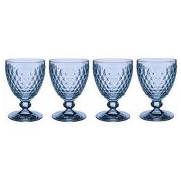 Villeroy & Boch Rotweinglas VILLEROY & BOCH "Rotweingl&auml;ser Boston Coloured 310 ml 4er Set", blau, Glas, Trinkgef&auml;&szlig;e, Rotweinglas