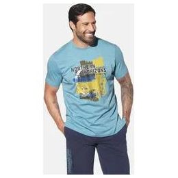 T-Shirt Jan Vanderstorm "T-Shirt NORHEIM", Herren, Gr. 3XL, blau (hellblau), Obermaterial: 100% Baumwolle CO., Shirts T-Shirt
