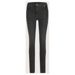 Madeleine Mode Regular-fit-Jeans MADELEINE "Jeans Glanzvolle Slim Fit Five-Pocket-Jeans", Damen, Gr. 18, N + K Gr, schwarz (schwarz denim), Obermaterial: 93% Baumwolle CO. 5% Polyester PES. 2% Elasthan EL., Modern, Jeans, Slim Jeans mit Strassdekoration an Tasche