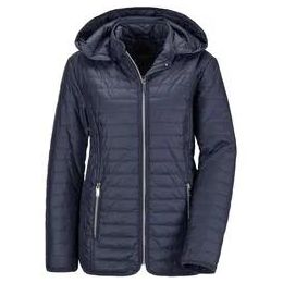 Steppjacke GOLDNER "Leicht strukturierte Outdoorjacke", Damen, Gr. 54, blau (marine), Obermaterial: 100% Polyester PES., figurumspielend, Sonstiges, Jacken Steppjacke, Sportive Steppjacke mit leichter Wattierung