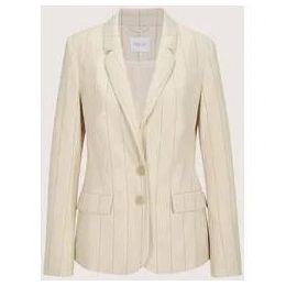Madeleine Mode Jackenblazer MADELEINE "Blazer Longblazer mit Nadelstreifen", Damen, Gr. 38, wei&szlig; (perlwei&szlig;, beige, melange), Obermaterial: 73% Polyester PES. 24% Viskose CV. 3% Elasthan EL., Modern, normal, Blazer, Pattentaschen