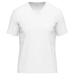 Unterhemd Ammann "T-Shirt V-Ausschnitt Day Modern / Cotton & More", Damen, Gr. 8, N-Gr, wei&szlig;, Obermaterial: 57% Modal CMD. 35% Baumwolle CO. 8% Elasthan EL., Unterhemden Unterhemd