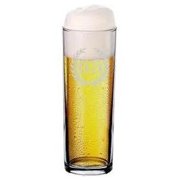 Bierglas LUXENTU "K&ouml;lschglas K&ouml;lner Stange mit Gravur 65. Jubil&auml;um 0,2 Liter transparent", bunt (transparent), 1 tlg., Glas, Trinkgef&auml;&szlig;e