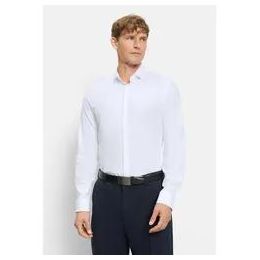 Businesshemd OLYMP "OLYMP No. Six 24/Seven, super slim, Modern Kent", Herren, Gr. 40, Normaler Arm, wei&szlig;, 64% Baumwolle, 27% Polyester, 9% Elasthan, Hemden