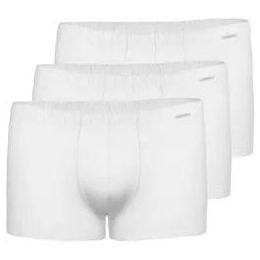 Retro Boxer Ammann "3er Pack Retro Short Day Modern / Cotton & More", Herren, Gr. 8, wei&szlig;, Satin, Obermaterial: 57% Modal CMD. 35% Baumwolle CO. 8% Elasthan EL., Unterhosen