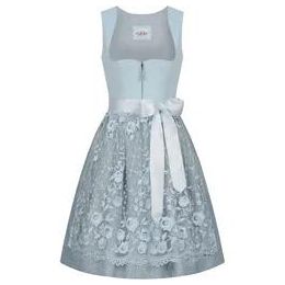 N&uuml;bler Dirndl N&Uuml;BLER "Dirndl mini Garbine", Damen, Gr. 36, EURO, blau, Obermaterial: 100% Polyester PES., Kleider