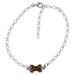 Armband OSTSEE-SCHMUCK "- Knochen - Silber 925/000 - Bernstein" Gr. 21, silber (silber 925, silberfarben, wei&szlig;), Armb&auml;nder, Damen, Silber 925 (Sterlingsilber), Armband