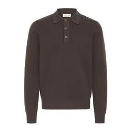 Longsleeve Casual Friday "Strickpullover CFABEL", Herren, Gr. L, braun (demitasse), Obermaterial: 39% Baumwolle CO. 34% Polyester PES. 27% Viskose CV., Shirts