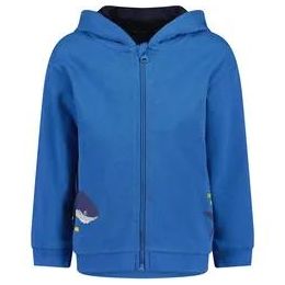 Sweatjacke Blue Seven "Blue Seven Sweatjacke mit Kapuze", Jungen, Gr. 110, 5321, ocean, 100% Baumwolle, normal normal, Rundhals, normaler Saum, Sweatjacken Sweatjacke