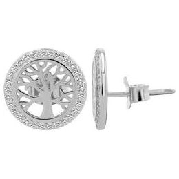 Adelia&acute;s Paar Ohrh&auml;nger ADELIA ́S "Damen Ohrringe &ndash; Ohrstecker Lebensbaum aus 925 Silber", Damen, Gr. Damen, Silber 925 (Sterlingsilber), silber, Ohrringe, Ideal als Geschenk f&uuml;r besondere Anl&auml;sse