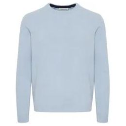 Strickfleece-Pullover Casual Friday "Strickpullover CFKarl", Herren, Gr. XXL, blau (placid blau), Obermaterial: 80% Wolle WO. 20% Polyamid PA., Pullover