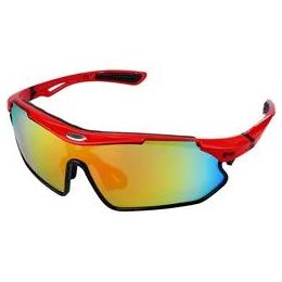 Sportbrille YEAZ "Sport-Sonnenbrille rot/schwarz/rot SUNRAY", Damen, rot, Sonnenbrillen