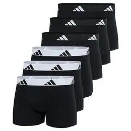 Boxershorts Adidas ORIGINALS "Boxershort 6er Pack", Herren, Gr. XXL, bunt (schwarz, schwarz, wei&szlig;), Obermaterial: 95% Baumwolle CO. 5% Elasthan EL., Unterhosen