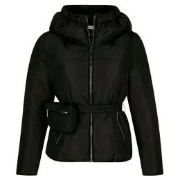 Steppjacke Alba Moda "Steppjacke Steppjacke mit abnehmbarer Bauchtasche", Damen, Gr. 38, schwarz, Obermaterial: 100% Polyamid PA., Modern, Jacken Steppjacke
