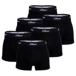 Boxershorts s.Oliver "Boxershort 6er Pack", Herren, Gr. XXL, schwarz, Obermaterial: 92% Baumwolle CO. 8% Elasthan EL., Unterhosen