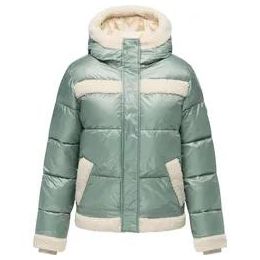 Winterjacke Ragwear "Editah Shiny YOUMODO", Damen, Gr. L (40), dusty, Obermaterial: 100% Polyester. Innenfutter: 100% Polyester. Wattierung: 100% Polyester, oversize h&uuml;ftlang, hoch geschlossener Ausschnitt, eng Rippstrickb&uuml;ndchen, Jacken Winterjacke, Jacke mit Pl&uuml;sch-Details und gl&auml;nzender Optik
