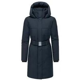 Wintermantel Navahoo "Gipfelspass XIV", Damen, Gr. S (36), navy, Obermaterial: 100% Polyester. Innenfutter: 100% Polyester. Wattierung: 100% Polyester. &Auml;rmelfutter: 100% Polyester, tailliert ca. Mitte Oberschenkel, hoch geschlossener Ausschnitt, &Auml;rmel ohne &Auml;rmelschlitz Rippstrickb&uuml;ndchen, M&auml;ntel Wintermantel, Warmer Winterparka mit Tailleng&uuml;rtel