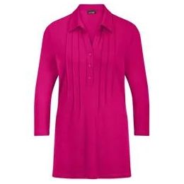 Tunika GOLDNER "Kurzgr&ouml;&szlig;e Elegantes Blusenshirt mit Biesen", Damen, Gr. 20, pink, Obermaterial: 95% Viskose CV. 5% Elasthan EL., figurumspielend, Tuniken, stretchbequeme Jerseyqualit&auml;t