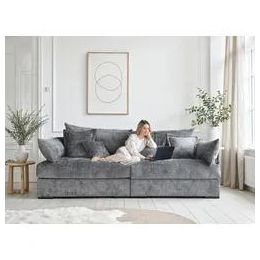 Big-Sofa Home Affaire "Casa XXL, B: 247 cm", dunkelgrau, B:247cm T:123cm, 100% Polyester, Sofas, Big-Sofa, 4 Zierkissen, Mega-Sofa, in Cord oder Chenille-Struktur, Federkern